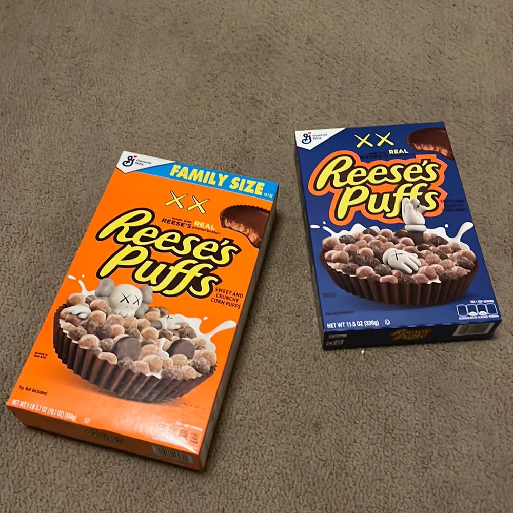 Kaws X Reeces Puffs Cereal Box Colab - Gem